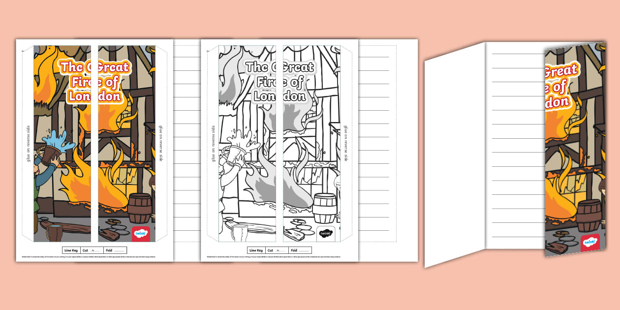 The Great Fire of London Folding Writing Template - Twinkl