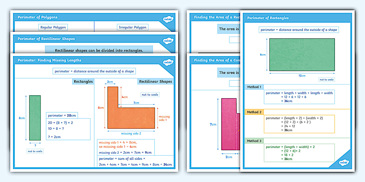 👉 Year 5 Perimeter and Area Display Posters - Twinkl