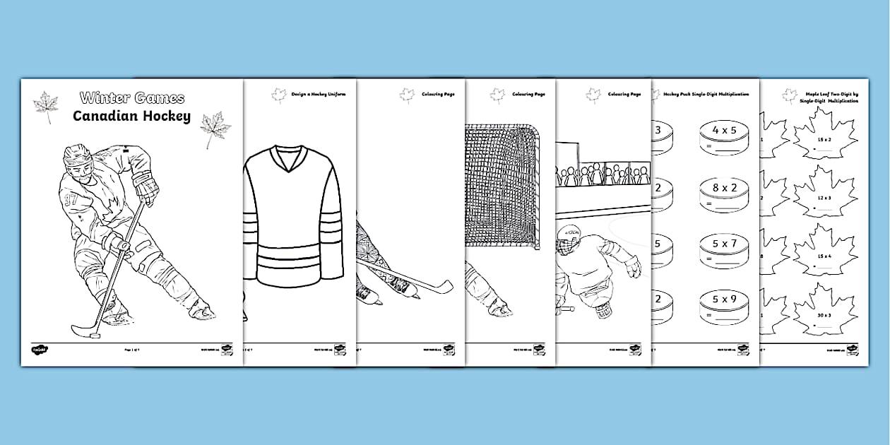 Winter Games Canadian Hockey Activity Pack