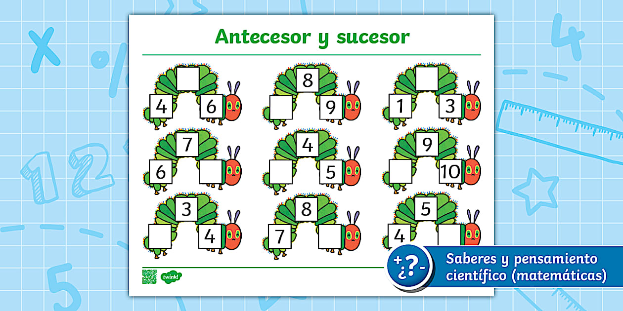 Antecesor y sucesor numérico (teacher made) - Twinkl