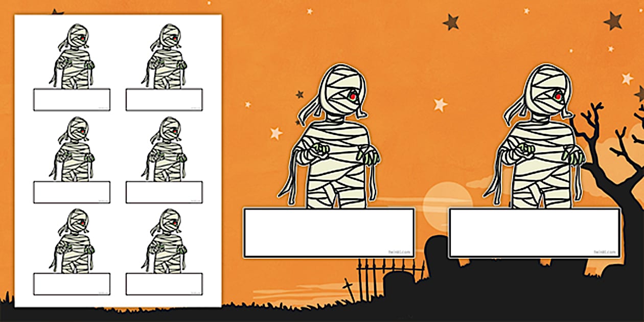 Editable Halloween Mummy Self-Registration - Twinkl
