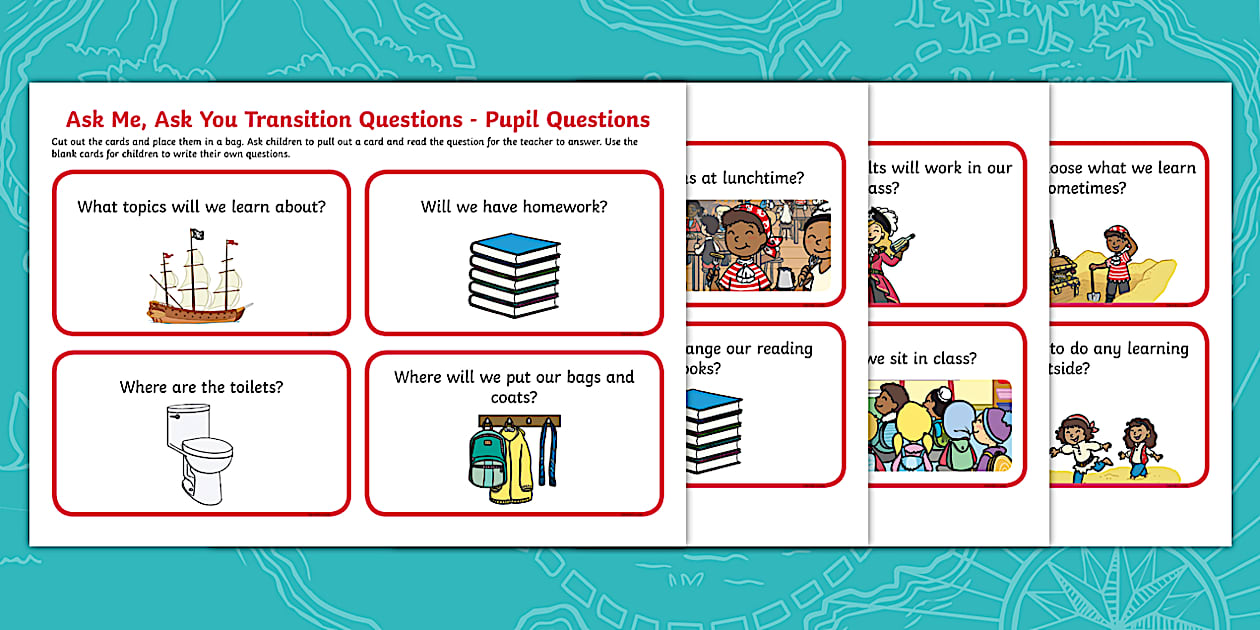 Jake's First Day Transition Pupil Question Cards - Twinkl