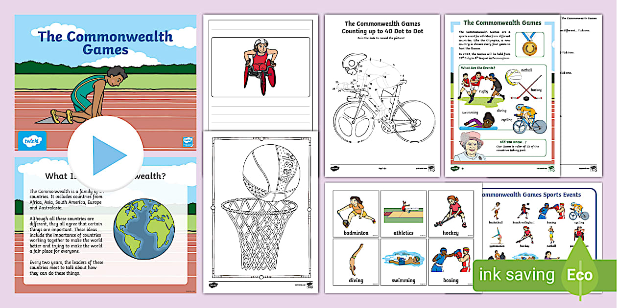 CfE First Level Top 10 The Commonwealth Games Resource Pack