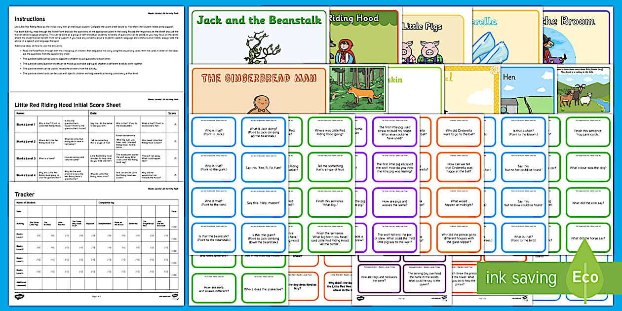 Blanks Levels LSA Activity Pack - Twinkl