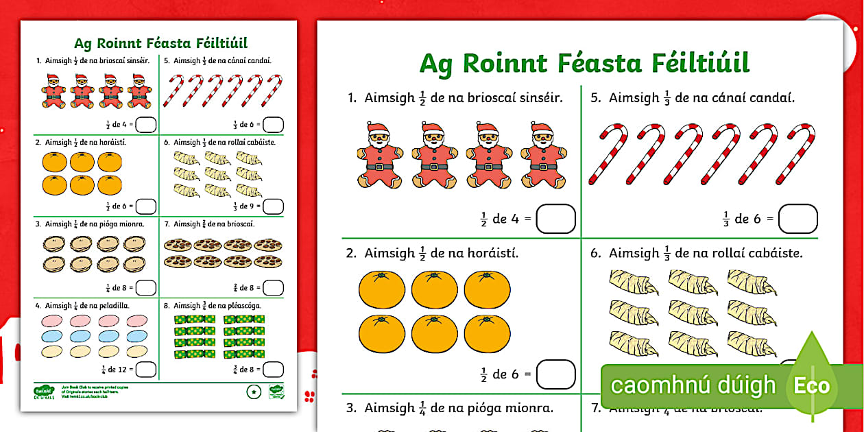 Ag Roinnt Féasta Féiltiúil: Bileog Oibre Dhifreálach ar Chodáin