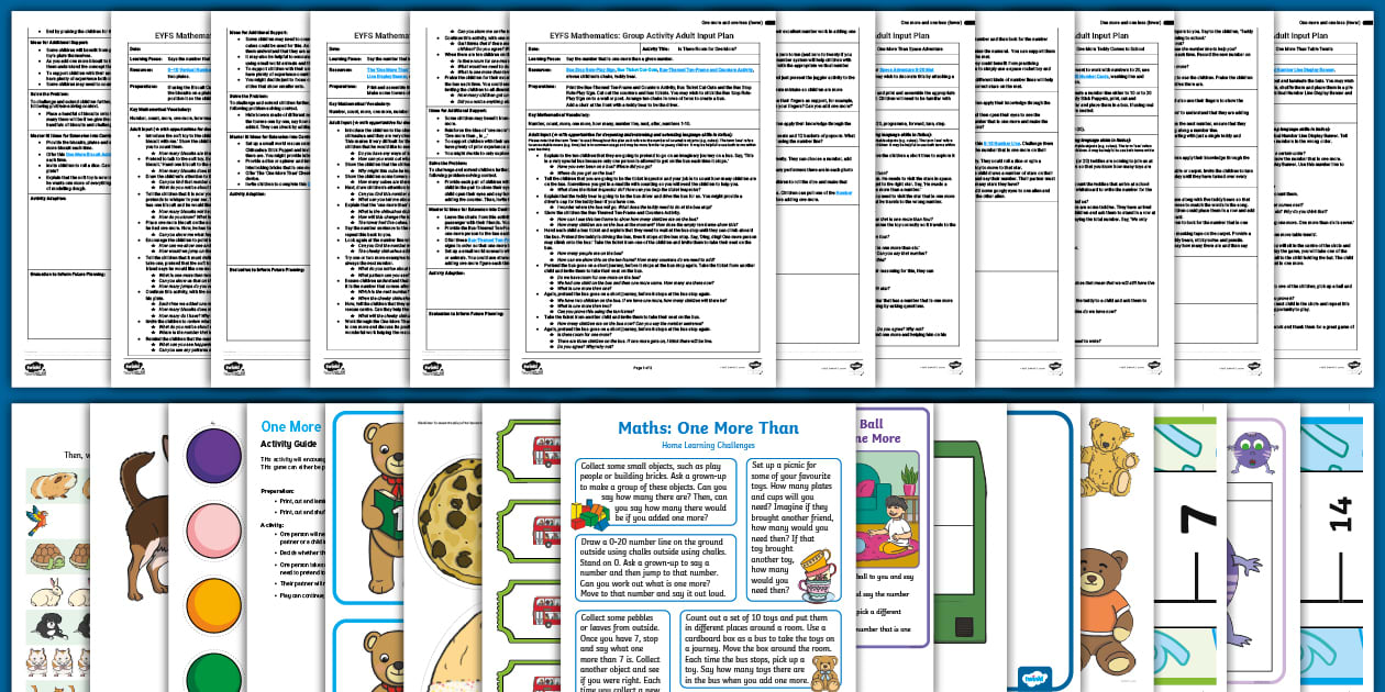EYFS Maths: One More Than a Given Number Planning Pack