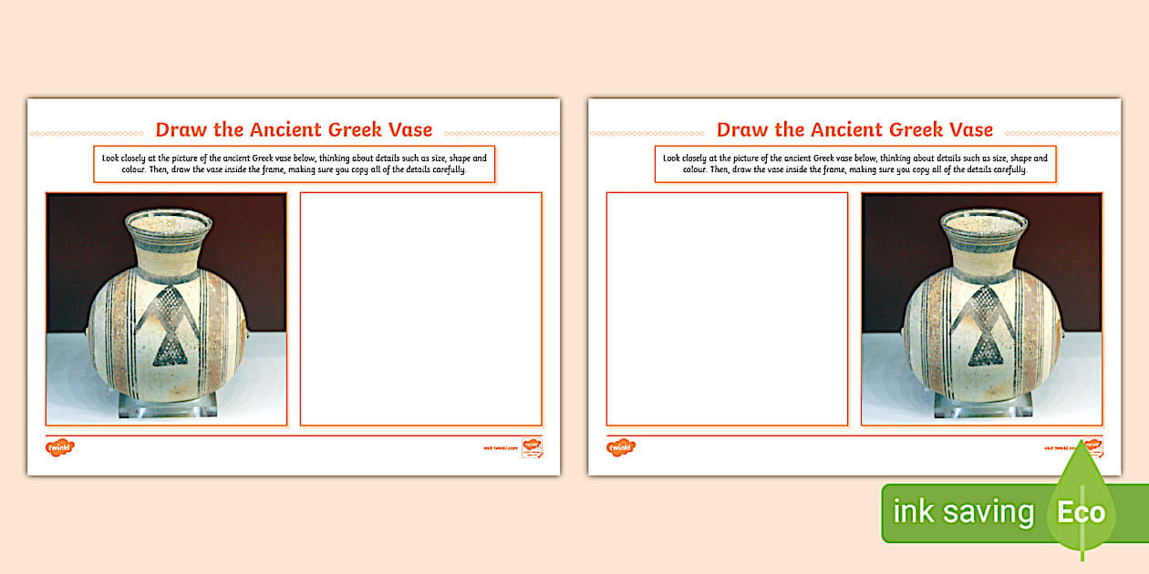 Draw the Ancient Greek Vase Art Activity (teacher made)