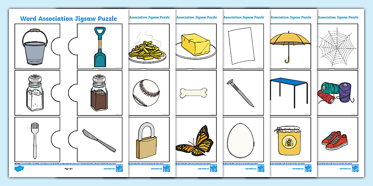 Everyday Vocabulary Connections - Jigsaw Puzzle - Twinkl