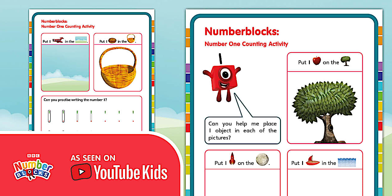 Numberblocks: One Wonderful World Worksheet - Twinkl
