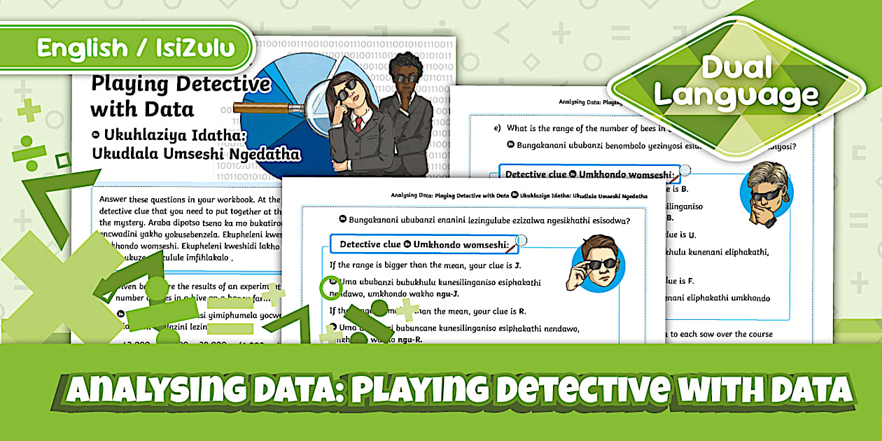 Analysing Data: Playing Detective with Data - Activity Sheet