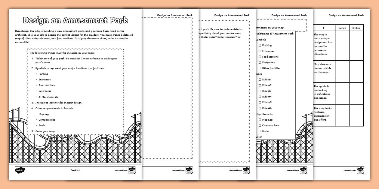Amusement Park Layout | Social Studies | Twinkl USA - Twinkl