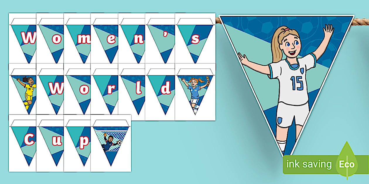 Women's World Cup Bunting (teacher made) - Twinkl