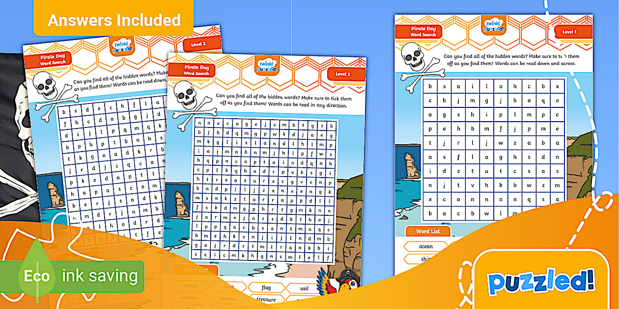 pirate word search - Twinkl Puzzled - kids (Teacher-Made)