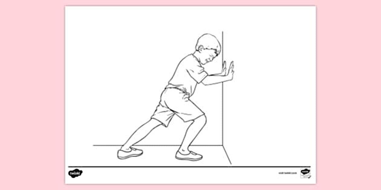 Wall Push Figure Only Colouring Sheet | Colouring Sheets