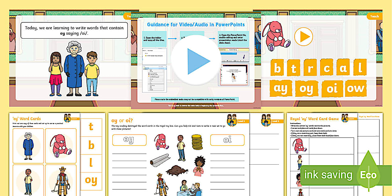 'oy' saying /oi/ Lesson Pack - Level 5 Week 2 Lesson 3 'oy' saying /oi/ Lesson Pack - Level 5 Week 2 Lesson 3