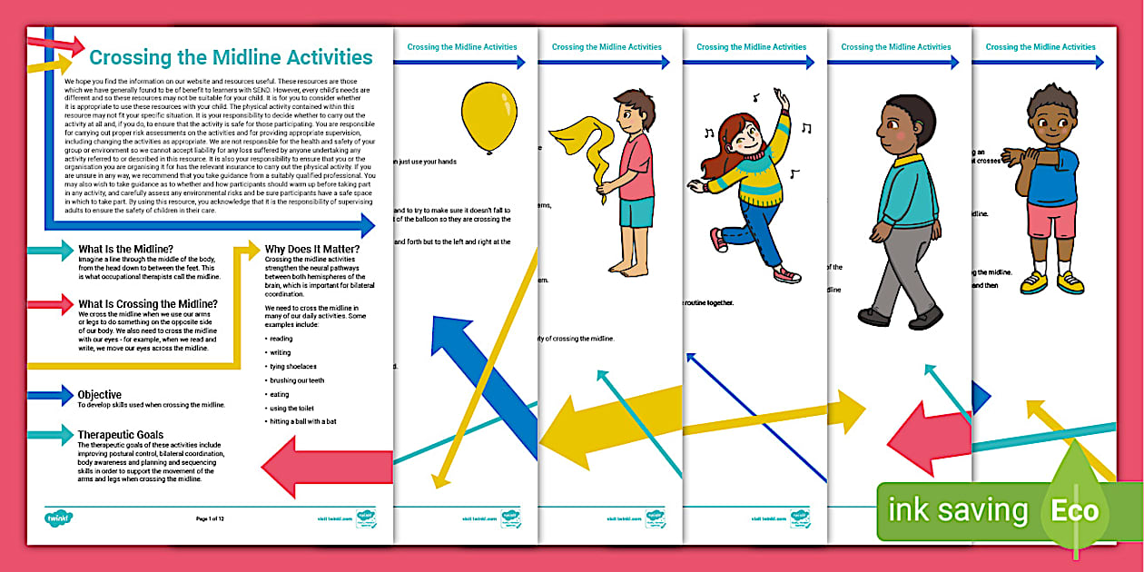 OT: Crossing the Midline Activities (teacher made) - Twinkl
