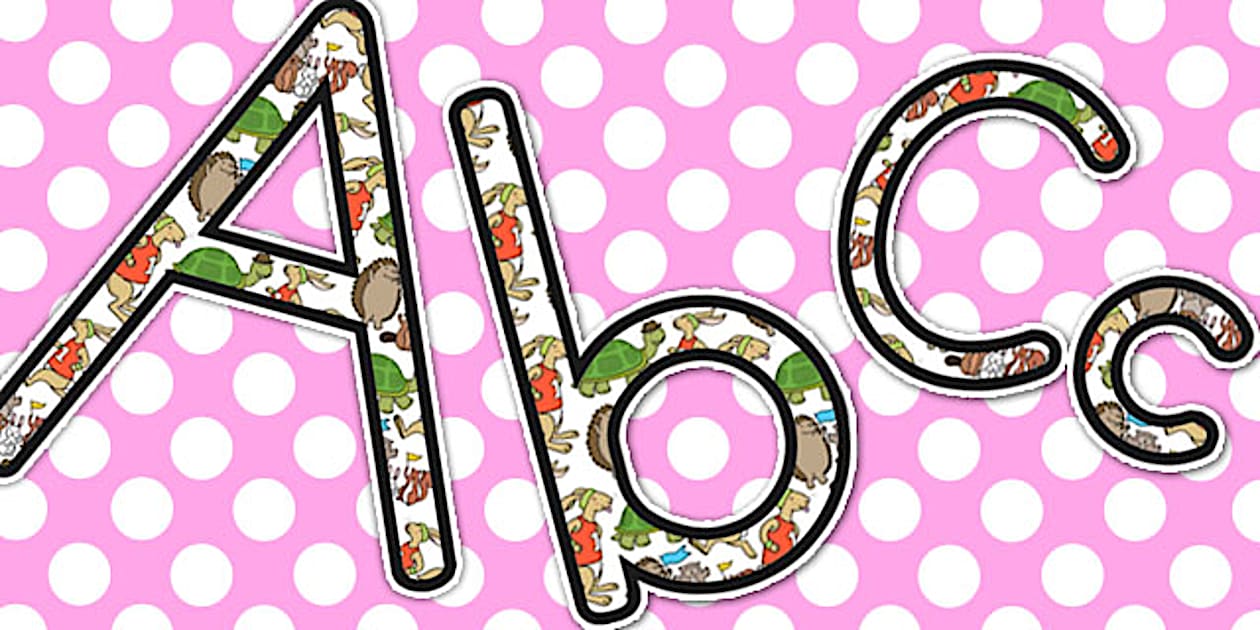 The Tortoise and the Hare Themed Display Lettering - letters