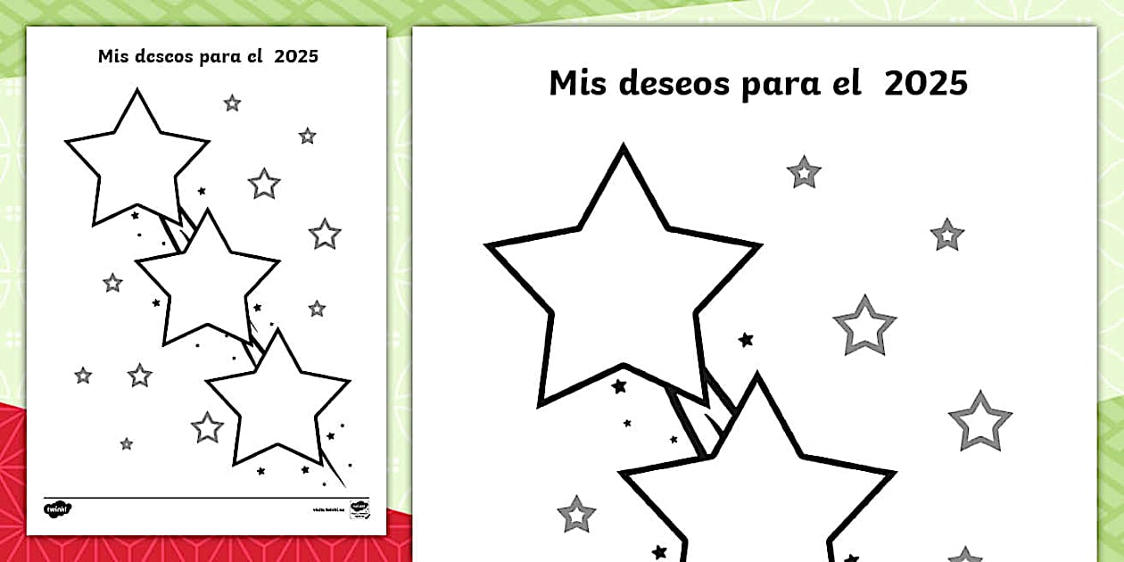 Ficha de actividad: Mis deseos para el 2025 - Twinkl