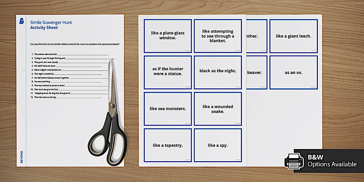 Simile Scavenger Hunt