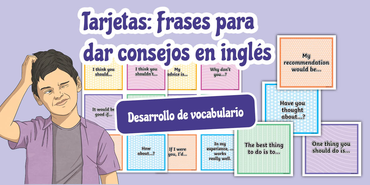 Tarjetas: Frases para dar consejos en inglés
