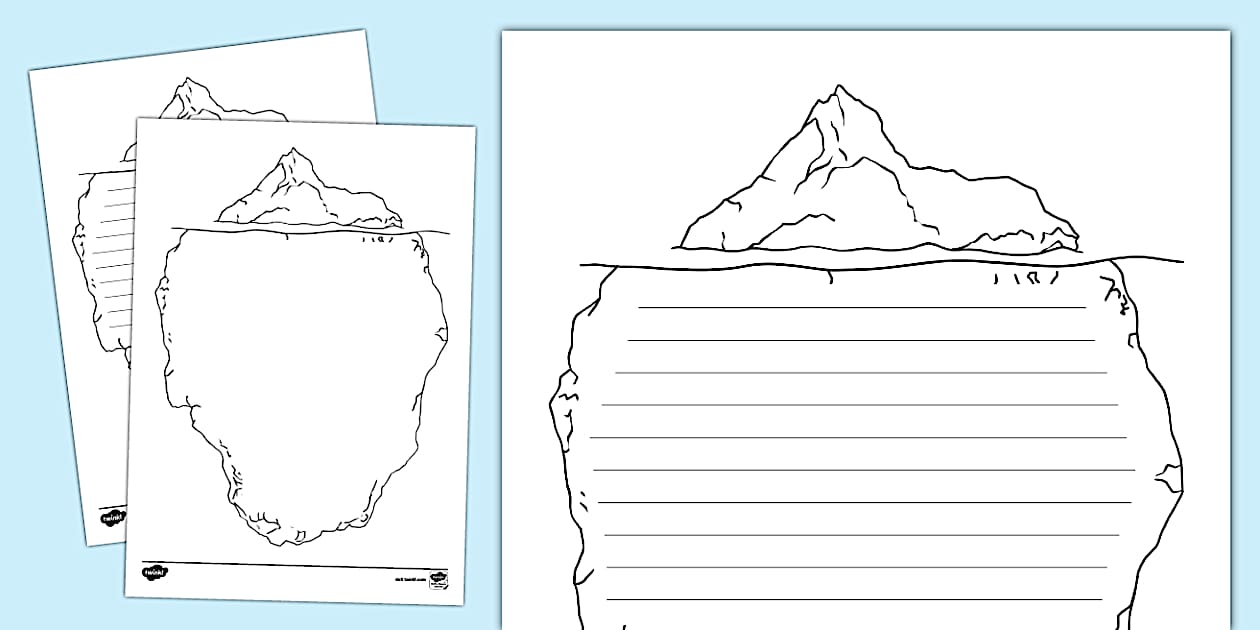 Iceberg Writing Frame (teacher made) - Twinkl
