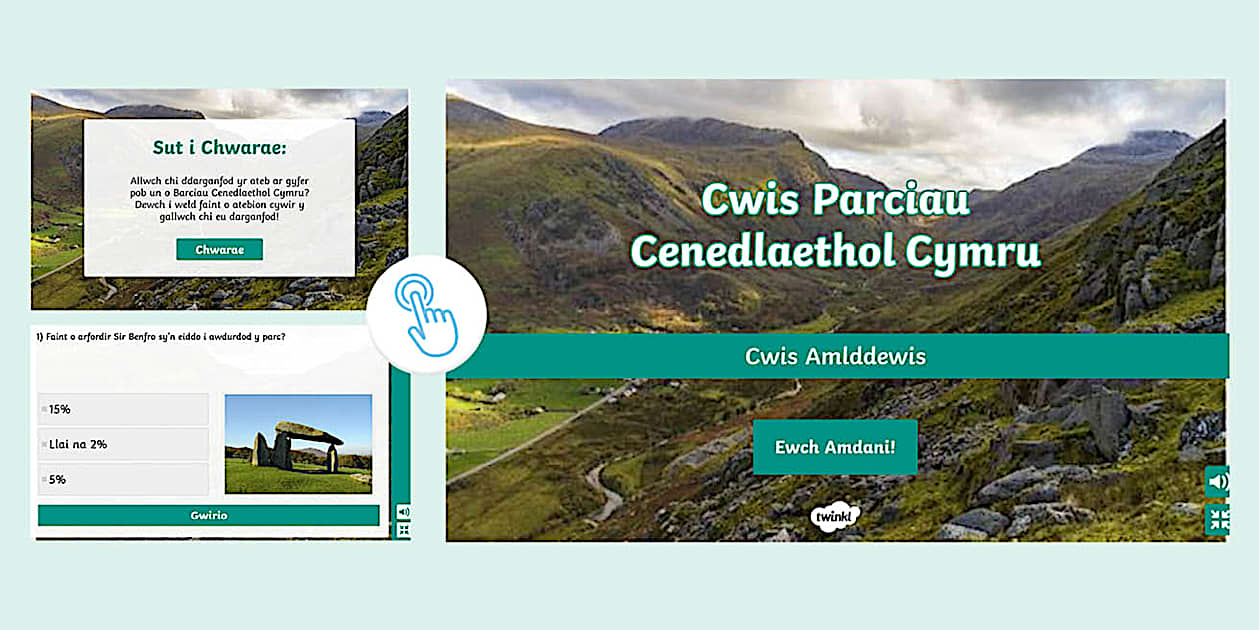 Cwis Rhyngweithiol Parciau Cenedlaethol Cymru (Teacher-Made)