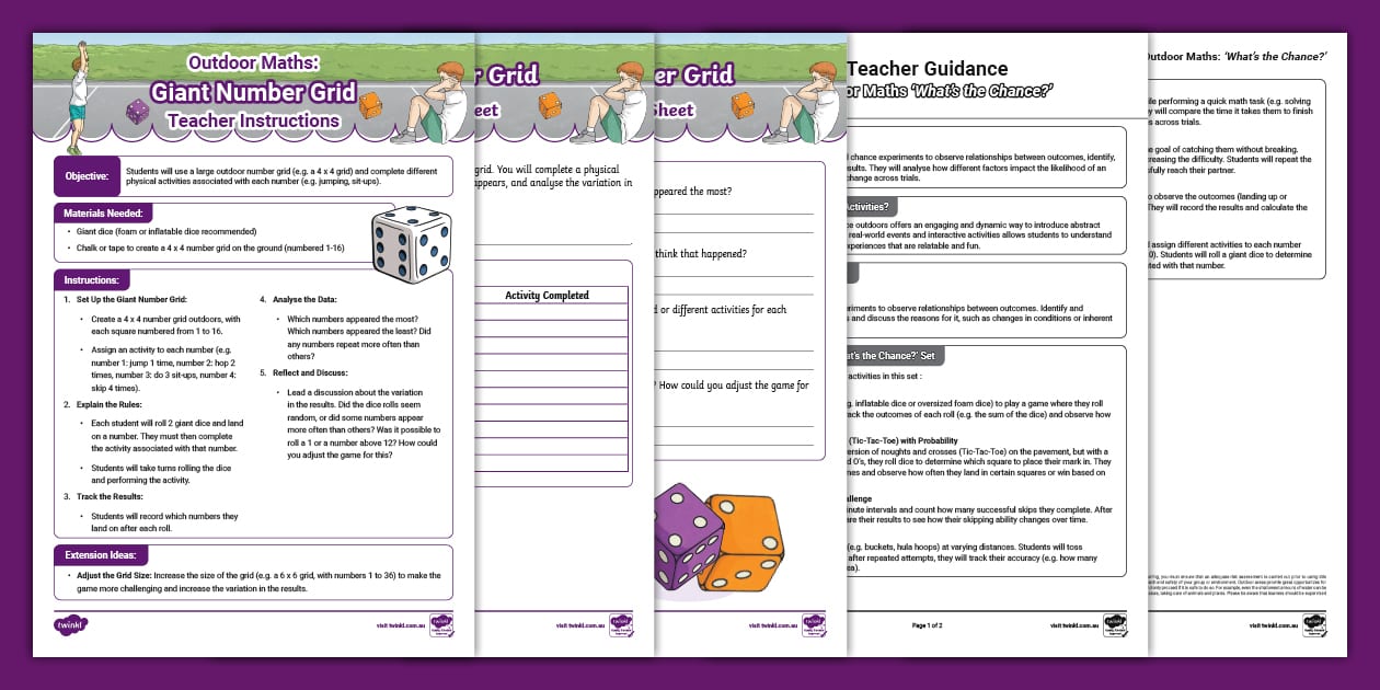 Outdoor Maths: Giant Number Grid (Hecho por educadores)