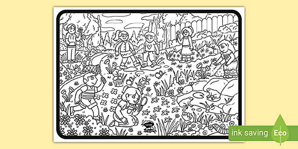 Busy Spring Colouring Challenge (teacher made) - Twinkl