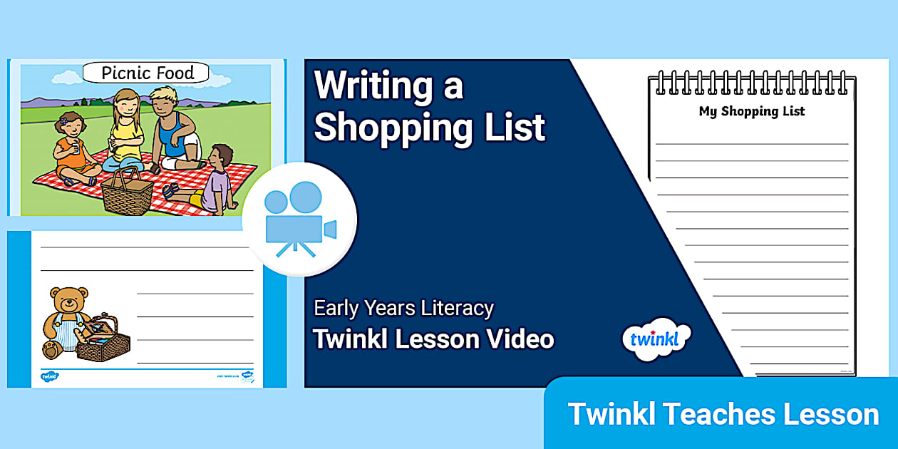 Literacy | Writing a Shopping List