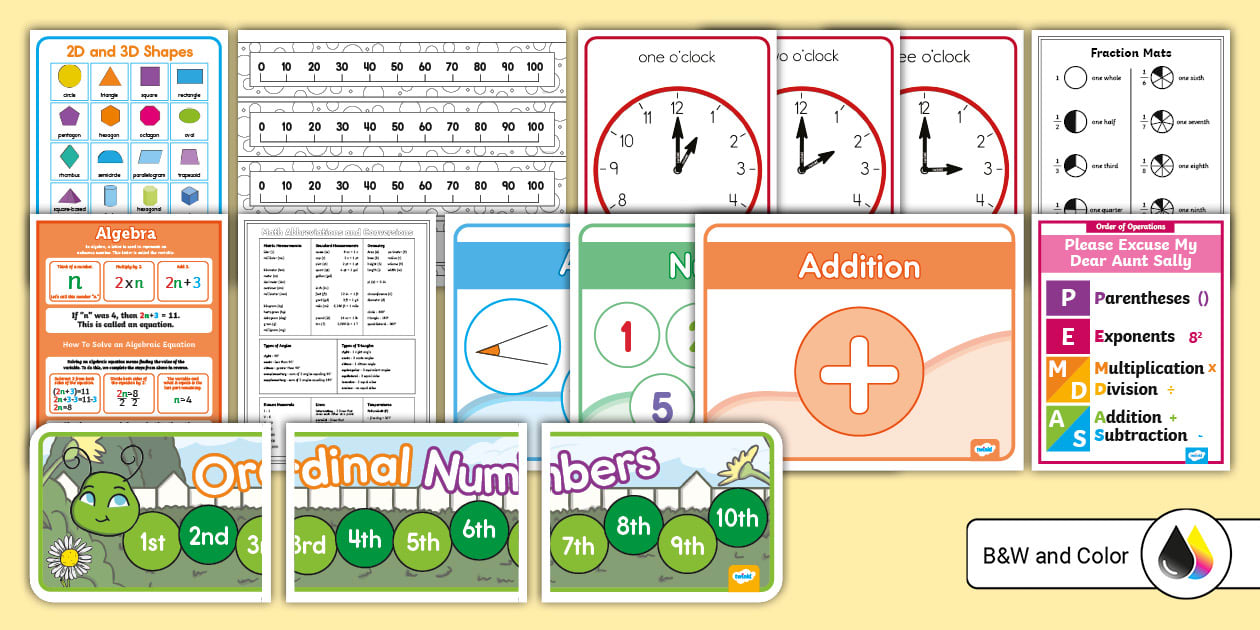 FREE! - Math Visual Aids Pack (teacher made) - Twinkl