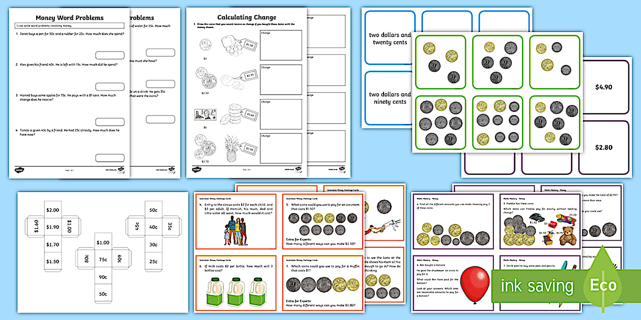 Year 3 Money Resource Pack (Teacher-Made) - Twinkl