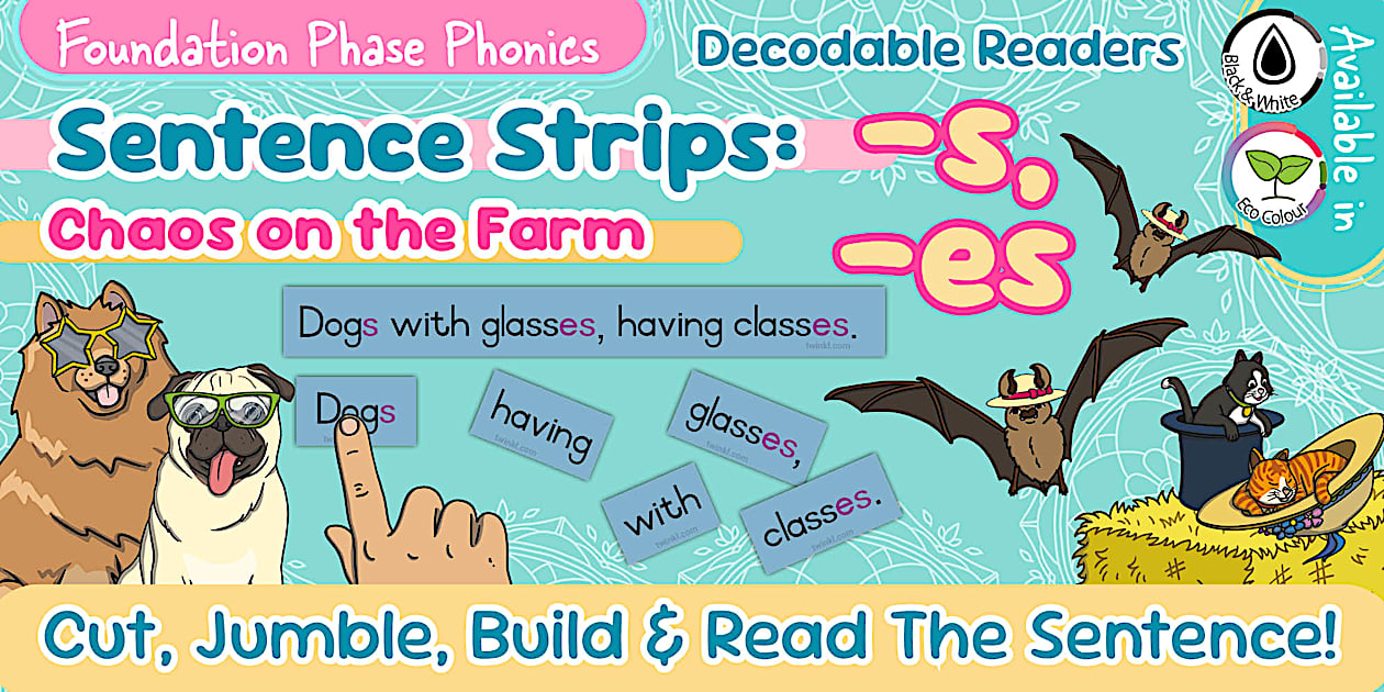 FP Phonics -s, -es Decodable Reader - Sentence Strips