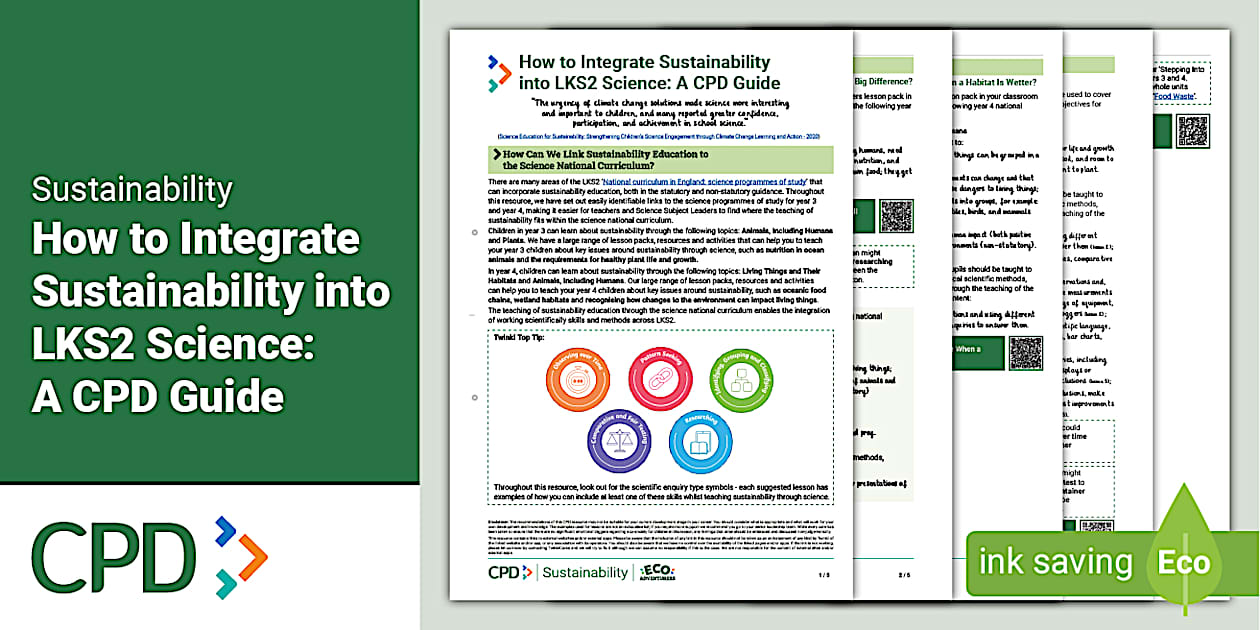 How to Integrate Sustainability into LKS2 Science: A CPD Guide