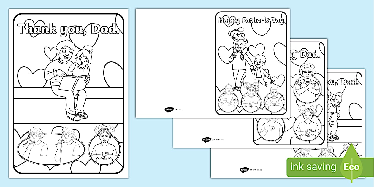 Auslan Father's Day cards