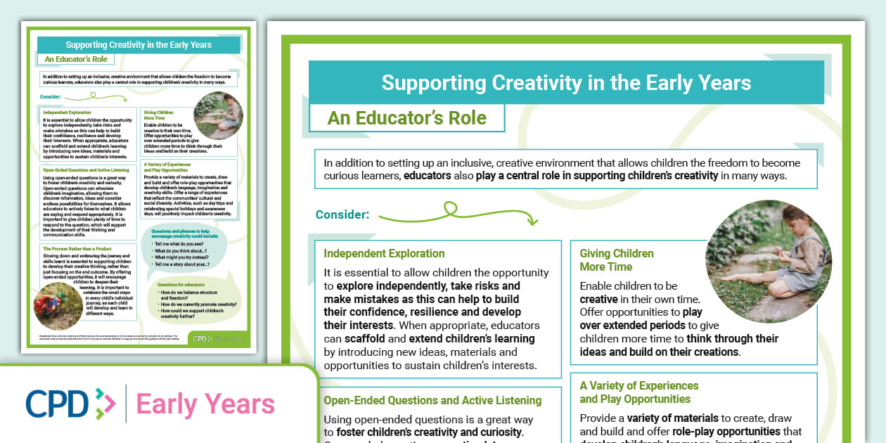 Supporting Creativity in the Early Years | CPD | Twinkl