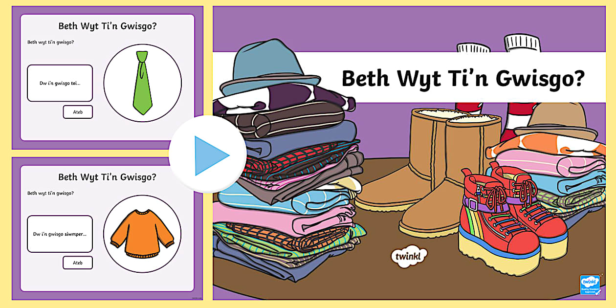 Welsh language what are you wearing? PowerPoint - Twinkl