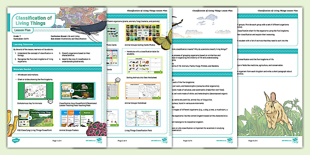 Grade 7 Lesson Plan - Classification of Living Things