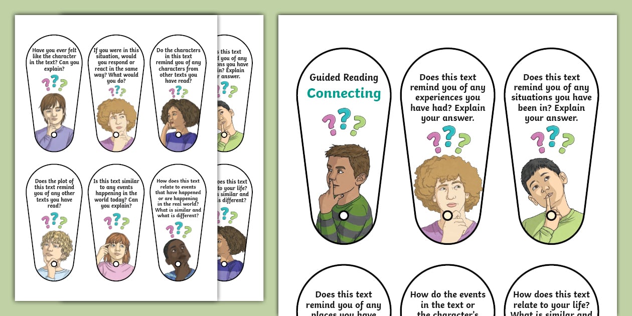 Guided Reading Fan - Connecting (teacher made) - Twinkl