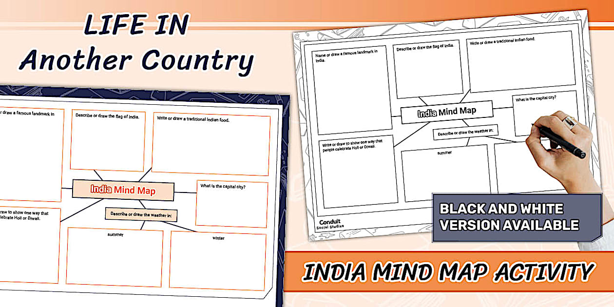 Life in Another Country: India Mind Map Activity