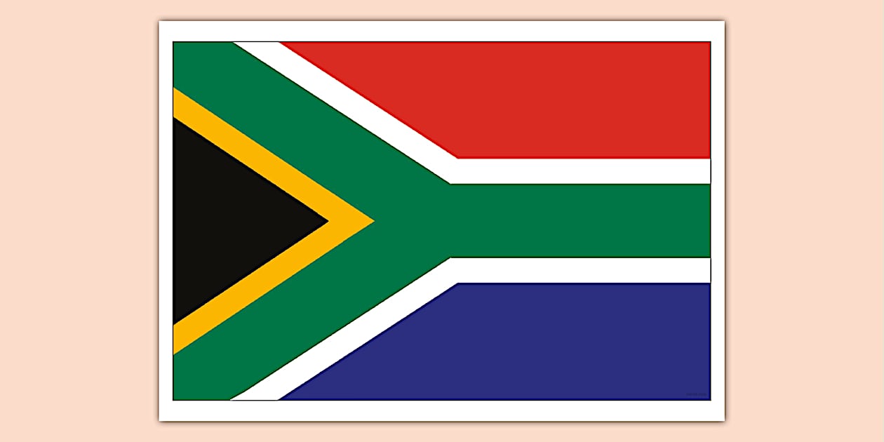 South African Flag Colours - Flag Display Poster - Twinkl