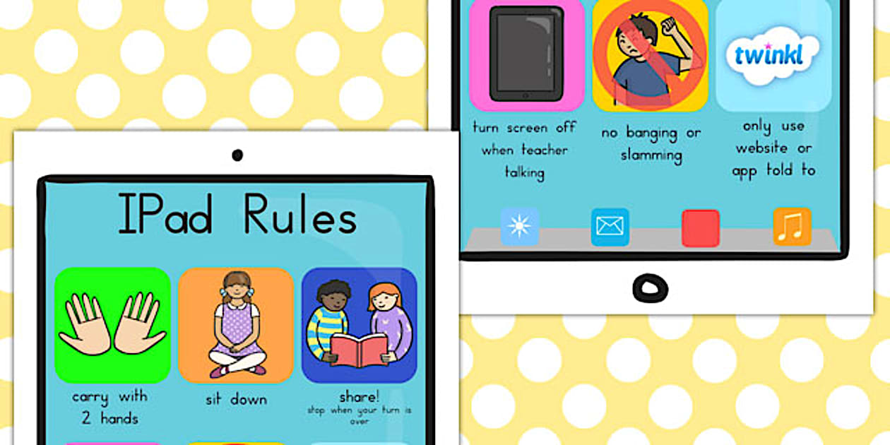 Editable iPad Rules Display Posters (Australia) - Twinkl