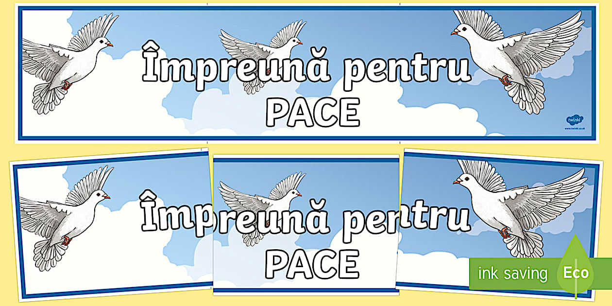 Ziua Internațională a Păcii Banner (teacher made)