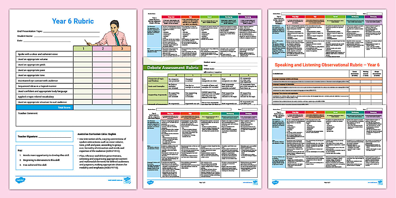 Year 6 Assessment Rubrics Pack (teacher made) - Twinkl
