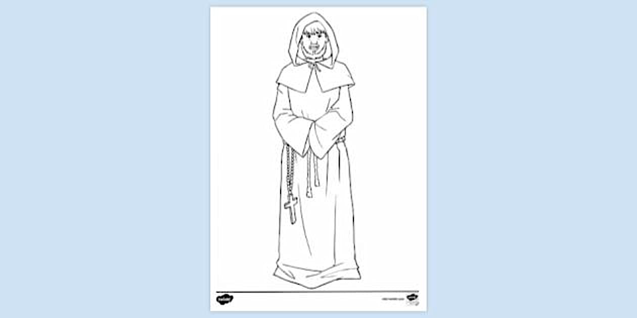 Brother Matthew Colouring Sheet (teacher made) - Twinkl