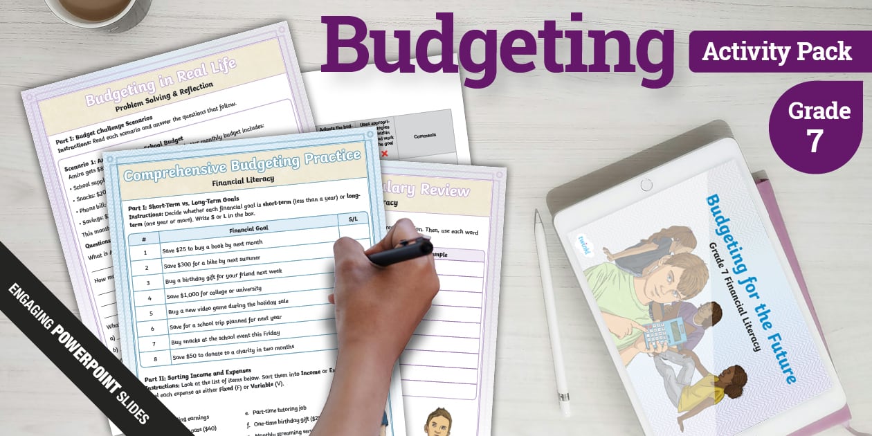 Grade 7 Budgeting Activity Pack