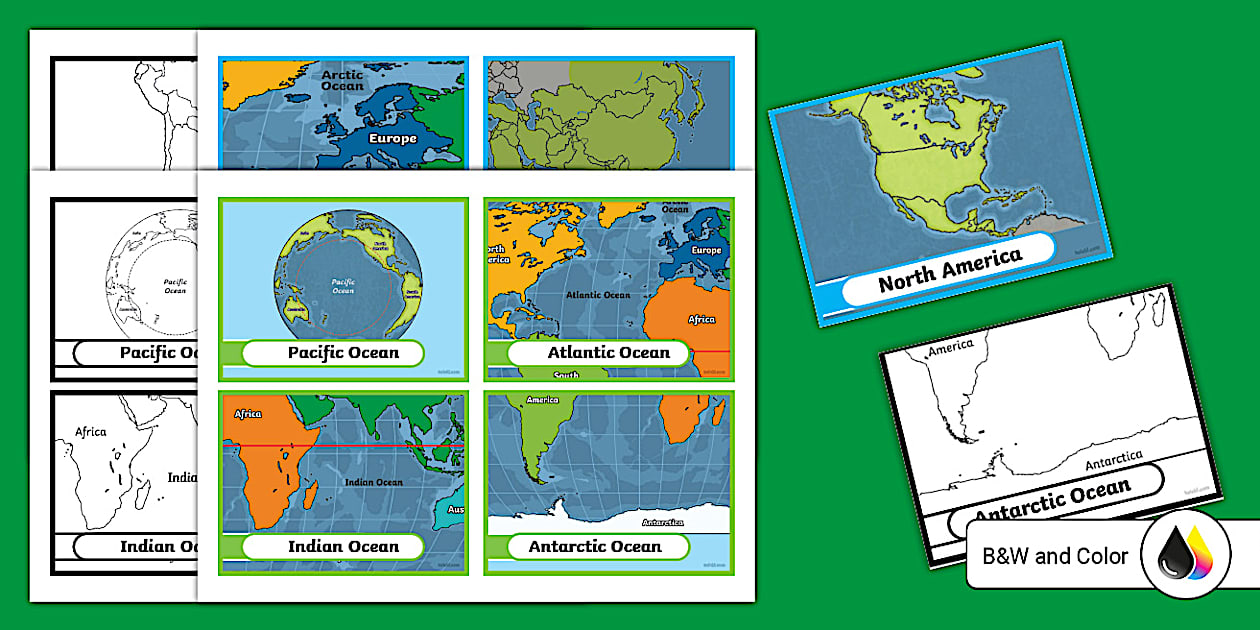 Colorful Continent Flash Cards for Kids | Twinkl USA