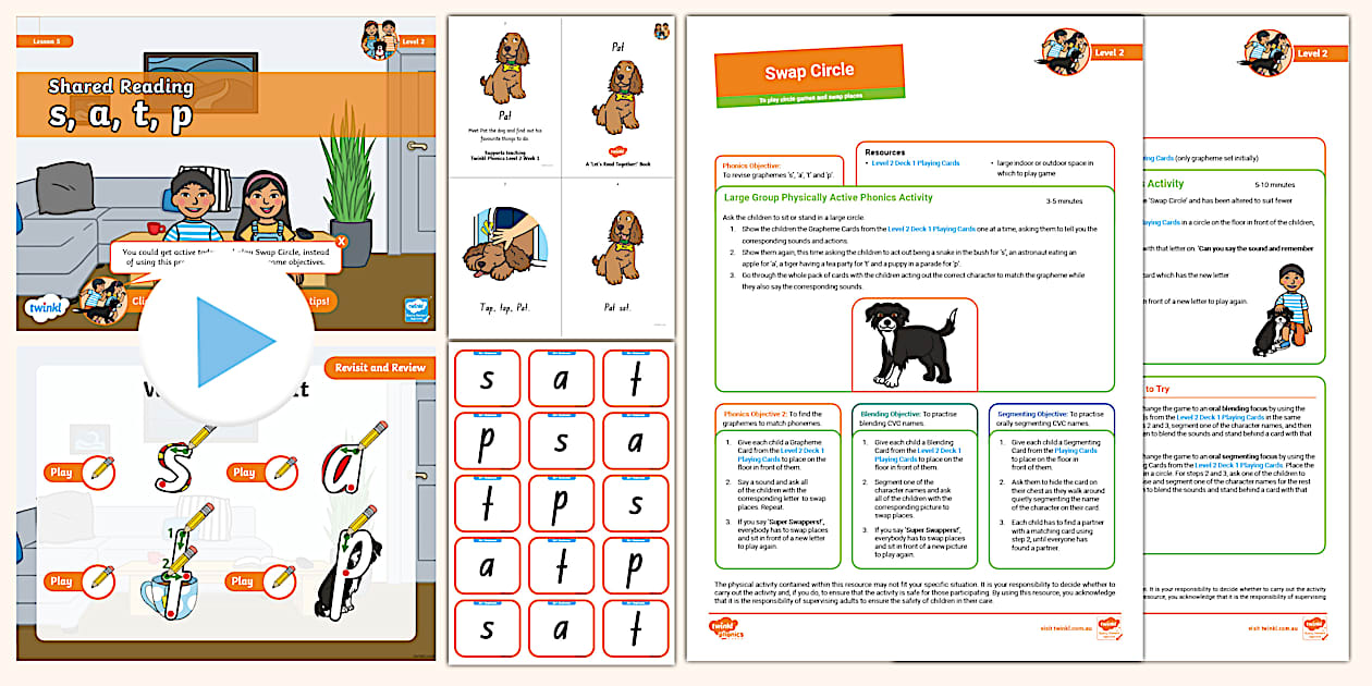 's, a, t, p' Lesson Pack - Level 2 Week 1 Lesson 5 - Twinkl