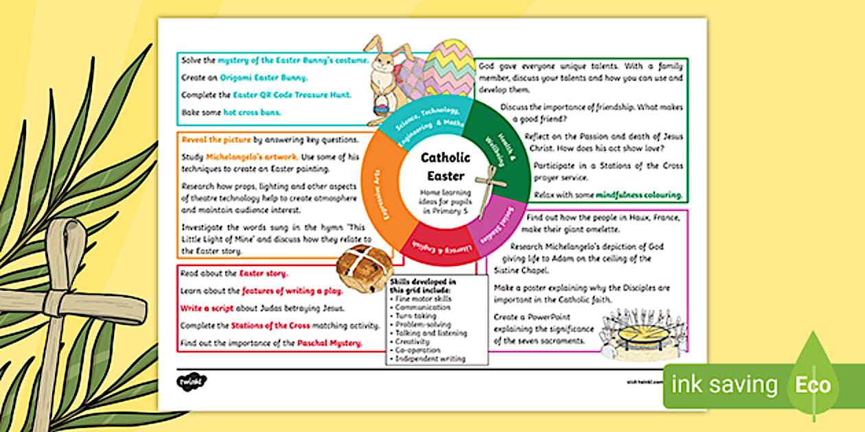 Catholic Easter P5 Mini Home Learning Topic - Twinkl