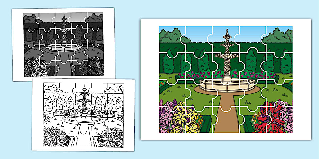 Botanical Garden Jigsaw Puzzle - Twinkl India (teacher made)