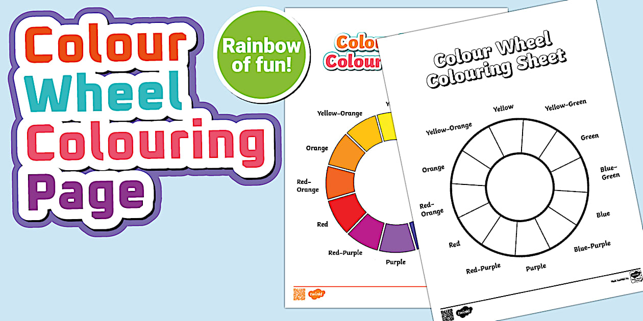 * NEW * Colour Wheel Colouring Page - Twinkl Arts